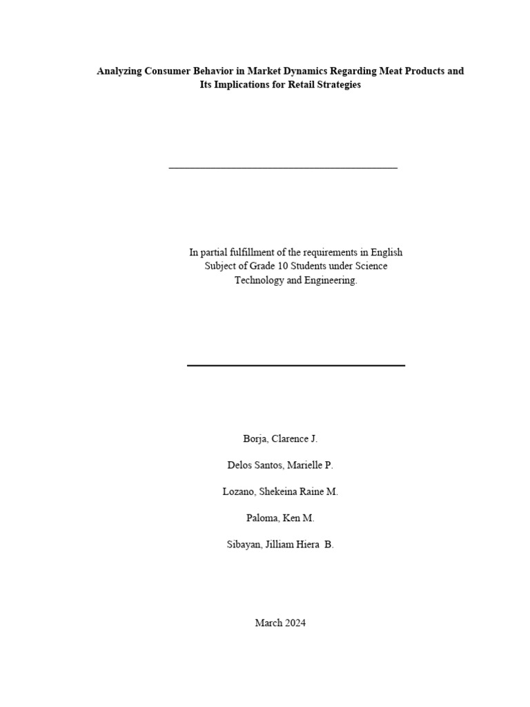 Thesis in English G1 | PDF | Consumer Behaviour | Behavior