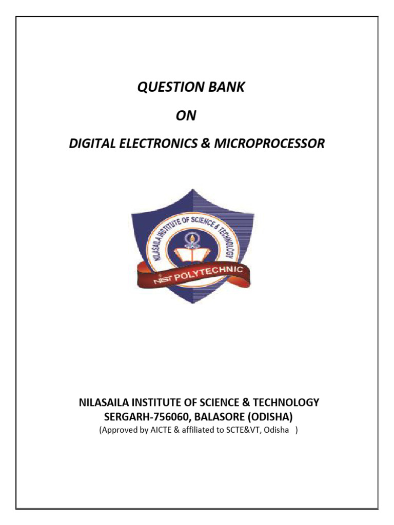 Th-3 Digital Electronics and Microprocessor | PDF | Computer Data ...
