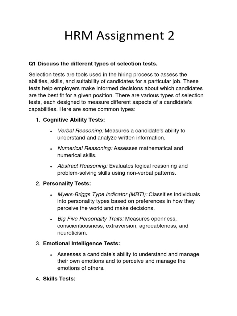 HRM Assignment 2 | PDF | Performance Appraisal | Behavioural Sciences