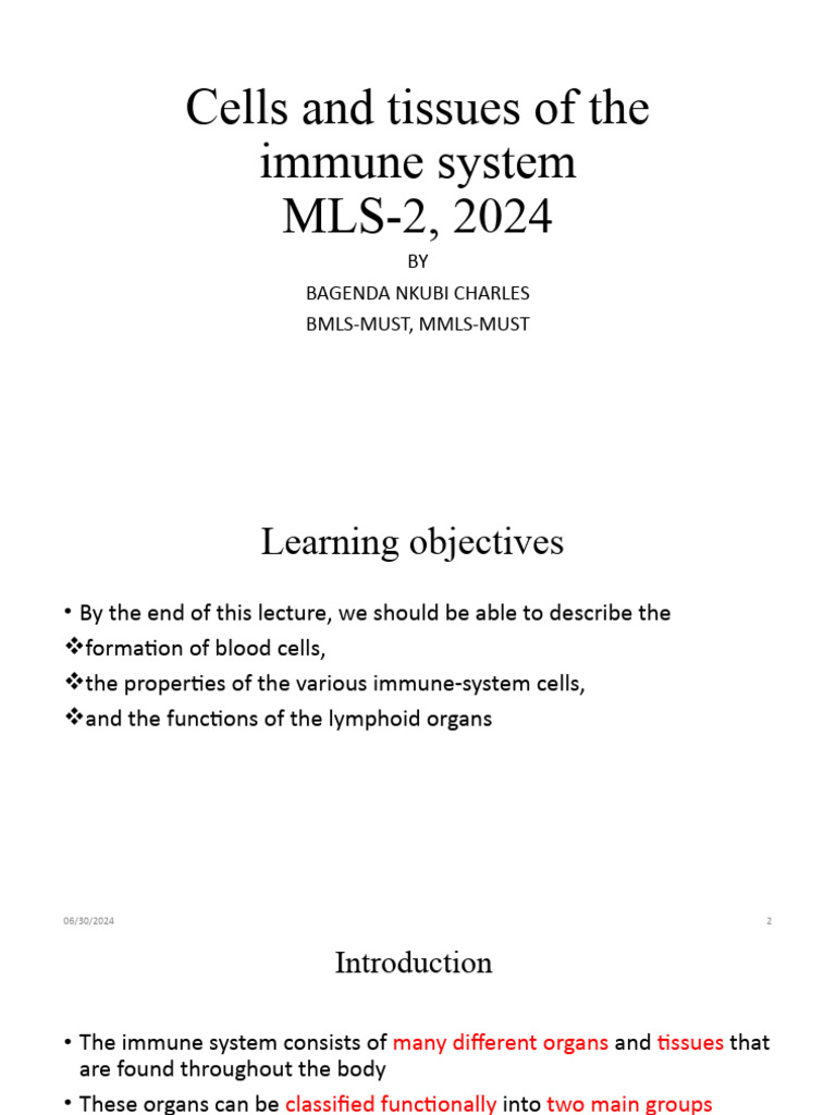 Cells and Tissues of The Immune System | PDF | T Cell | Lymphocyte