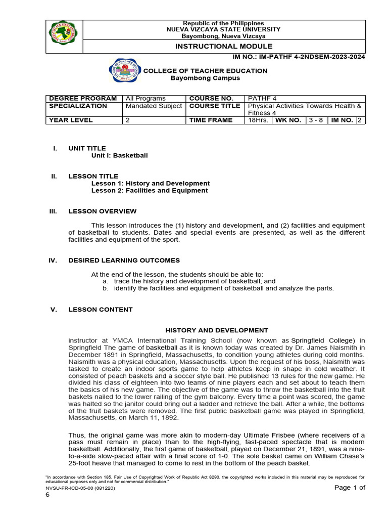 Ms Pathf 4 Module 2 Lesson 2 3 | PDF | Sports