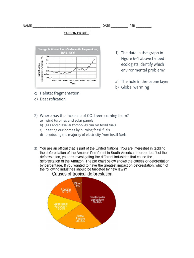 Understanding Carbon Dioxide's Impact | PDF | Deforestation | Amazon ...