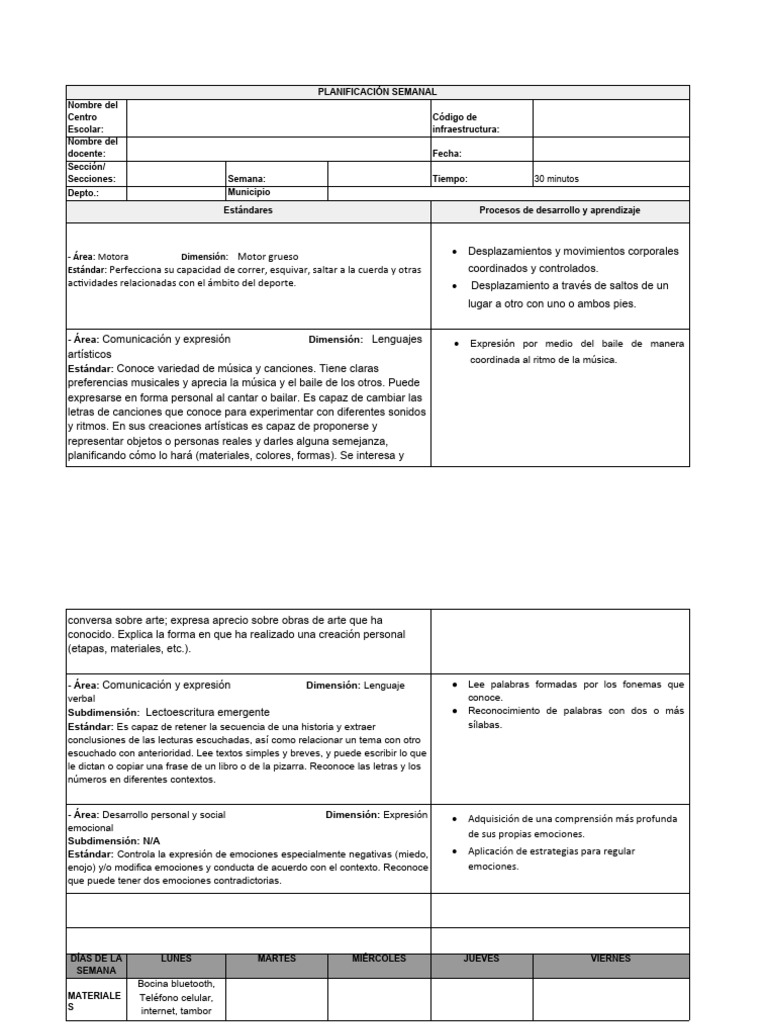 Planificación - Al Ritmo Del Tambor | PDF | Las emociones | Ritmo