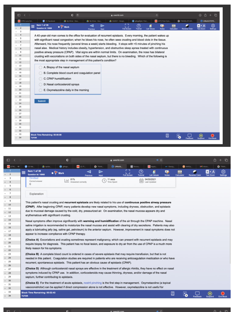 Ear, Nose & Throat (ENT) Block 2 36q | PDF