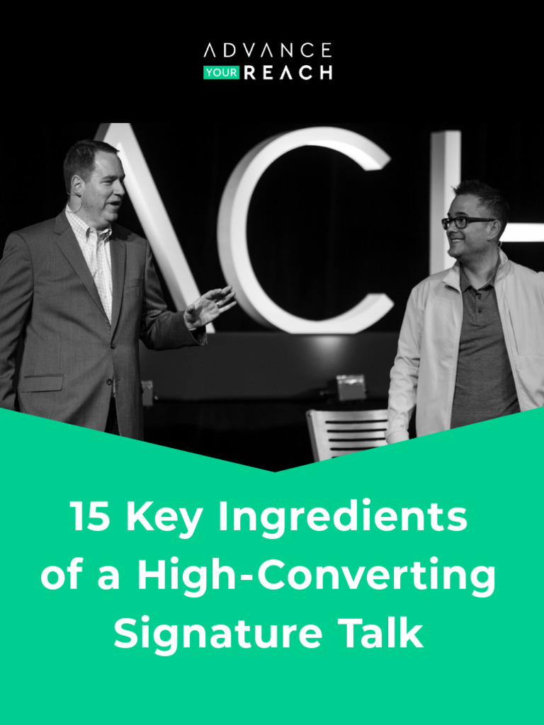 C2C - 02 - Designing Your Sig Talk - Module 1 - 15-Components-Of-High ...