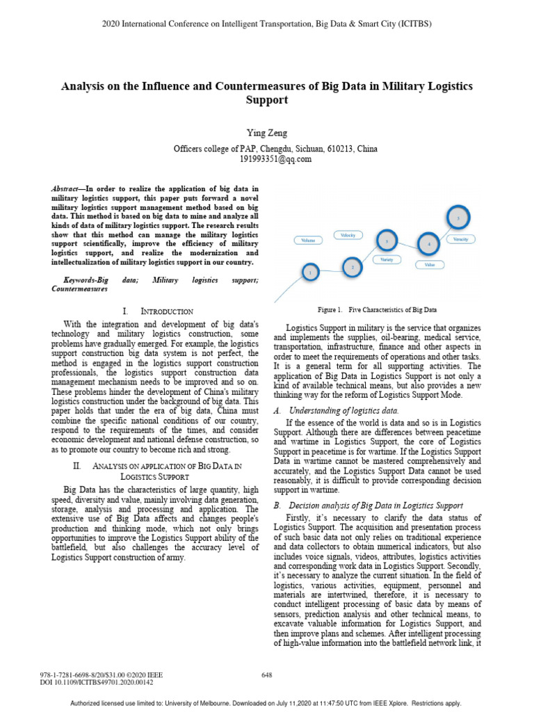 Zeng 2020 | PDF | Big Data | Logistics