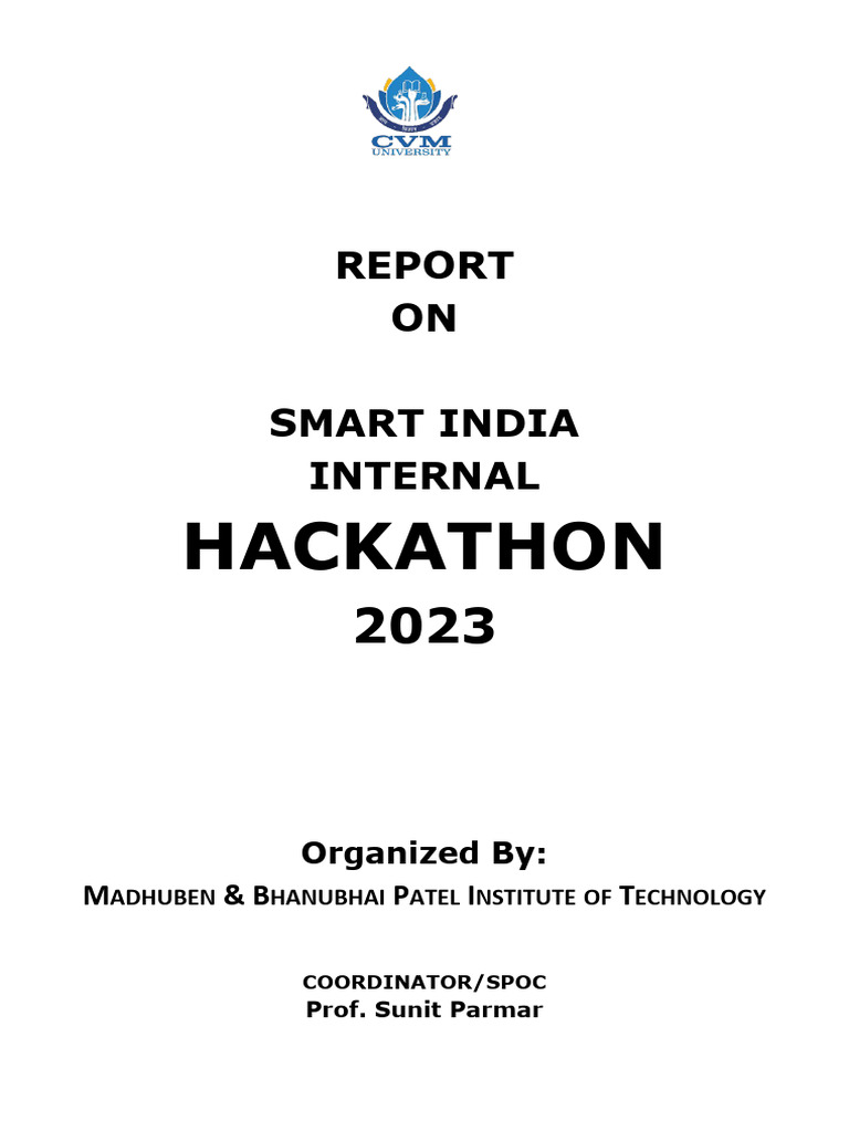 Sih Report (Internal) | PDF | Computing