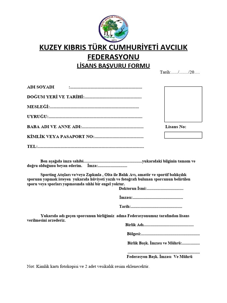 Lisans Basvuru Formu | PDF