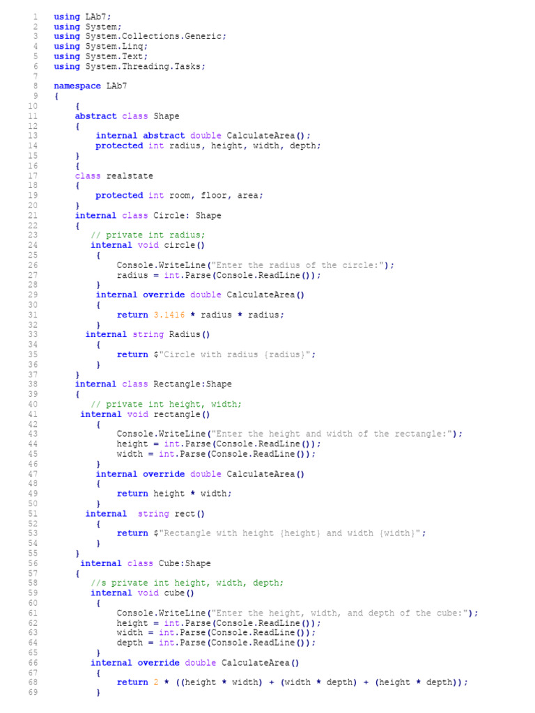 Lab 7 | PDF | Geometry | Software Engineering