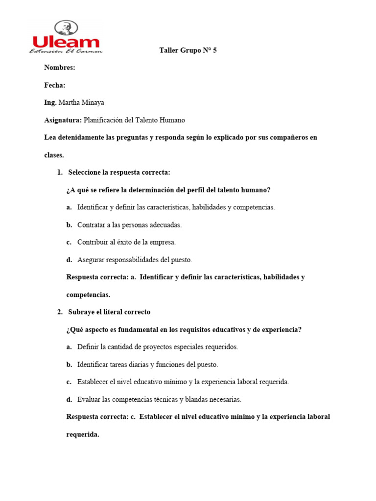 Preguntas y Respuestas PTH | PDF | Business | Cognición