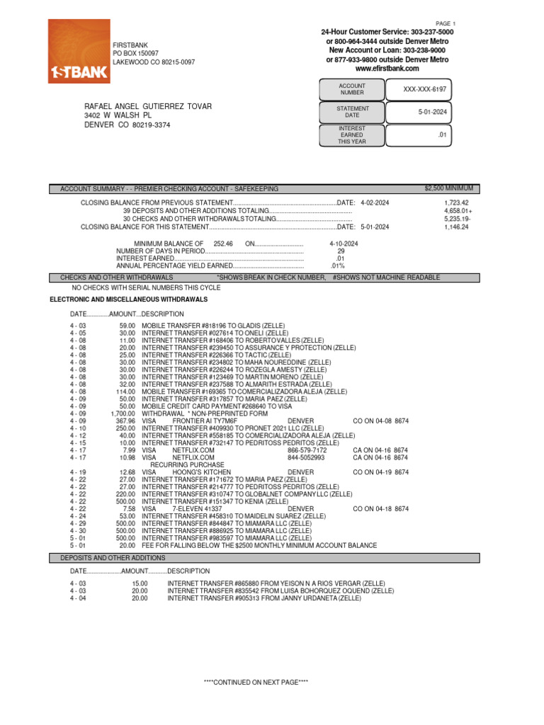 E Statement Prep | PDF | Cheque | Banking