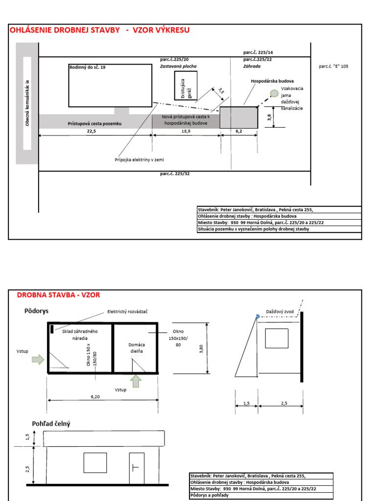 Vzor Prilohy Ku Ohlasenie Drobna Stavba | PDF