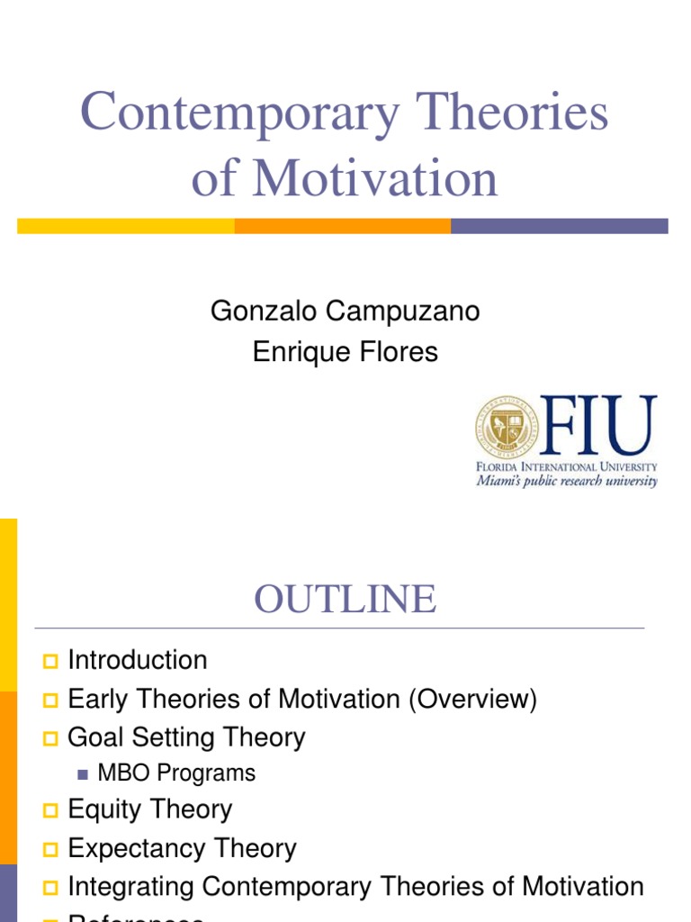 Contemporary Motivation Theories Overview | PDF | Motivation | Motivational