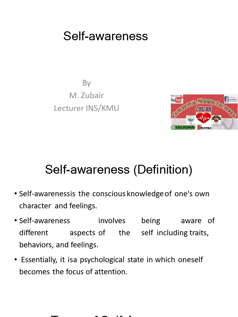Self-Awareness by Conceptual Ursing Lectures (Zahoor Kmu) | PDF | Self ...