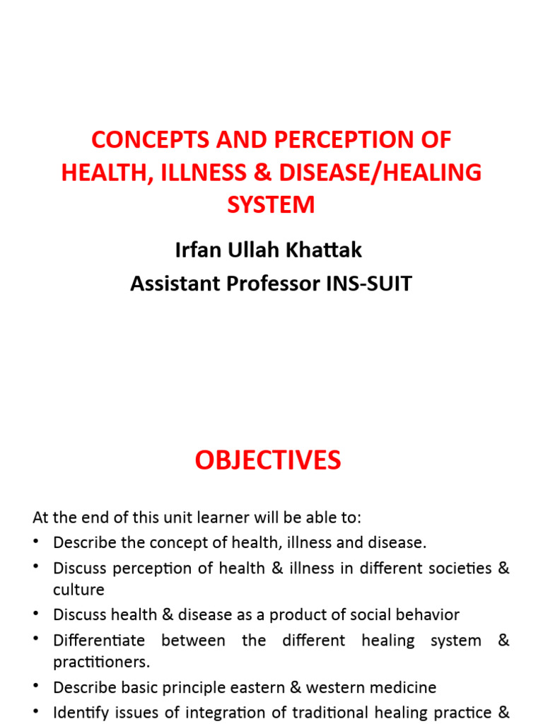 Health, Illness, and Disease Concepts | PDF | Behavior | Traditional ...