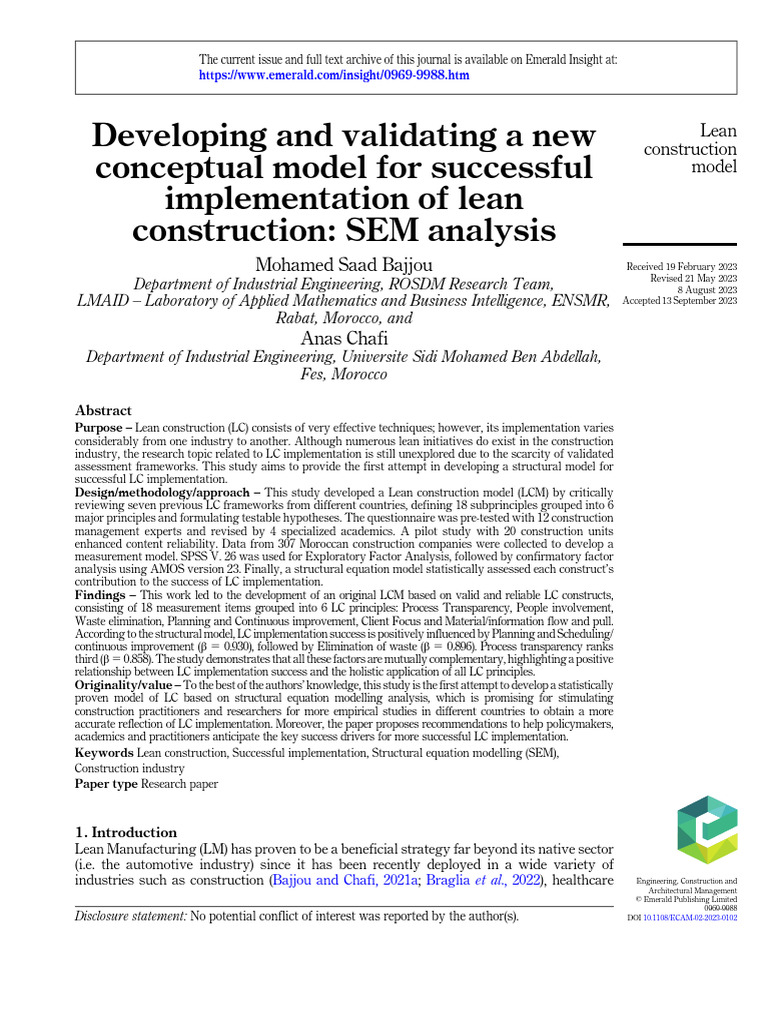 10 1108 - Ecam 02 2023 0102 | PDF | Lean Manufacturing | Structural ...