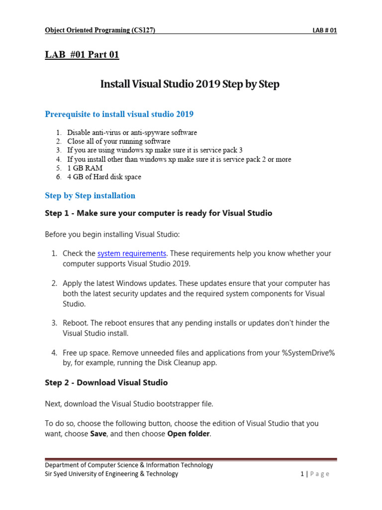 Oop Lab 1 Part 1 | PDF | Installation (Computer Programs) | Windows Xp Oop Lab 1 Part 1 | PDF | Installation (Computer Programs) | Windows Xp