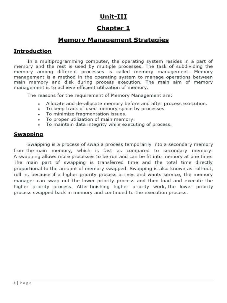 Unit-3 (OS) | PDF | Process (Computing) | Computer Data Storage