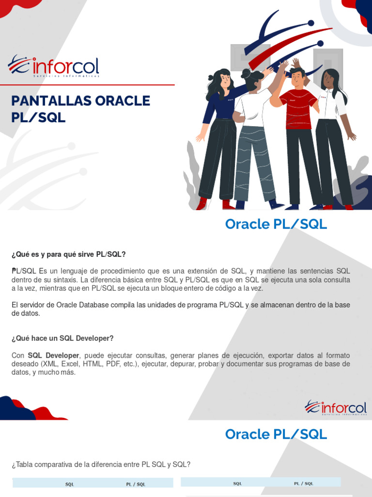 Plantilla Presentación Pantallas Oracle PL-SQL - 2023 | PDF | Pl / Sql | SQL