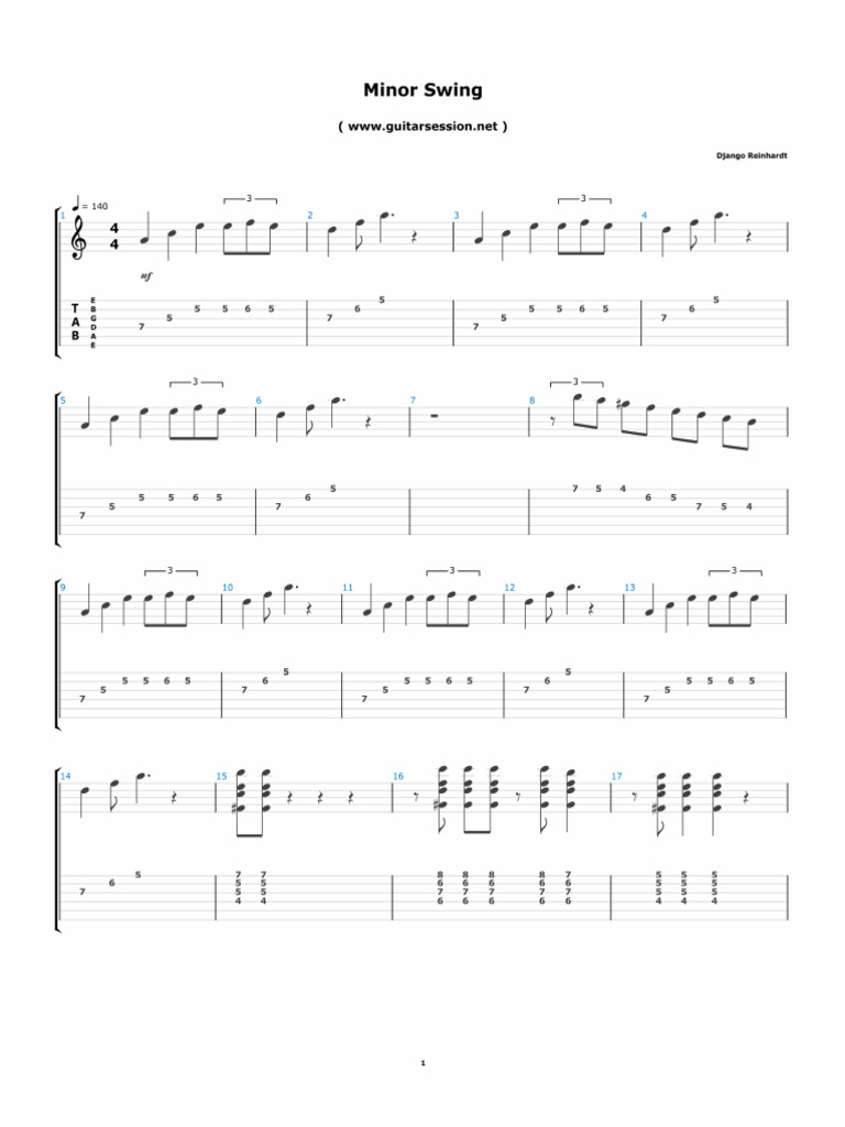 Minor Swing Guitar Session | PDF