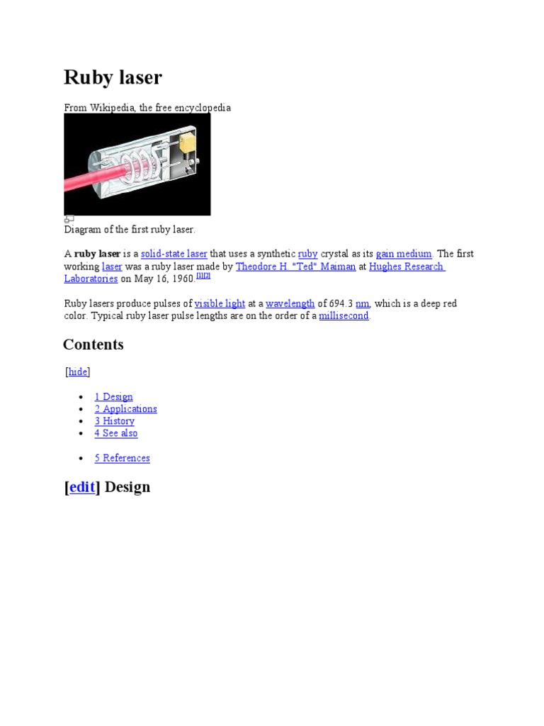 Overview of Ruby Laser Technology | PDF