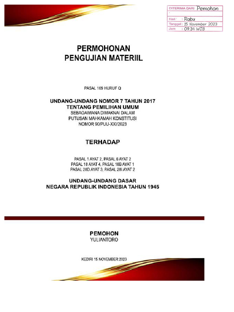 Permohonan 3367 3123 Permohonan | PDF