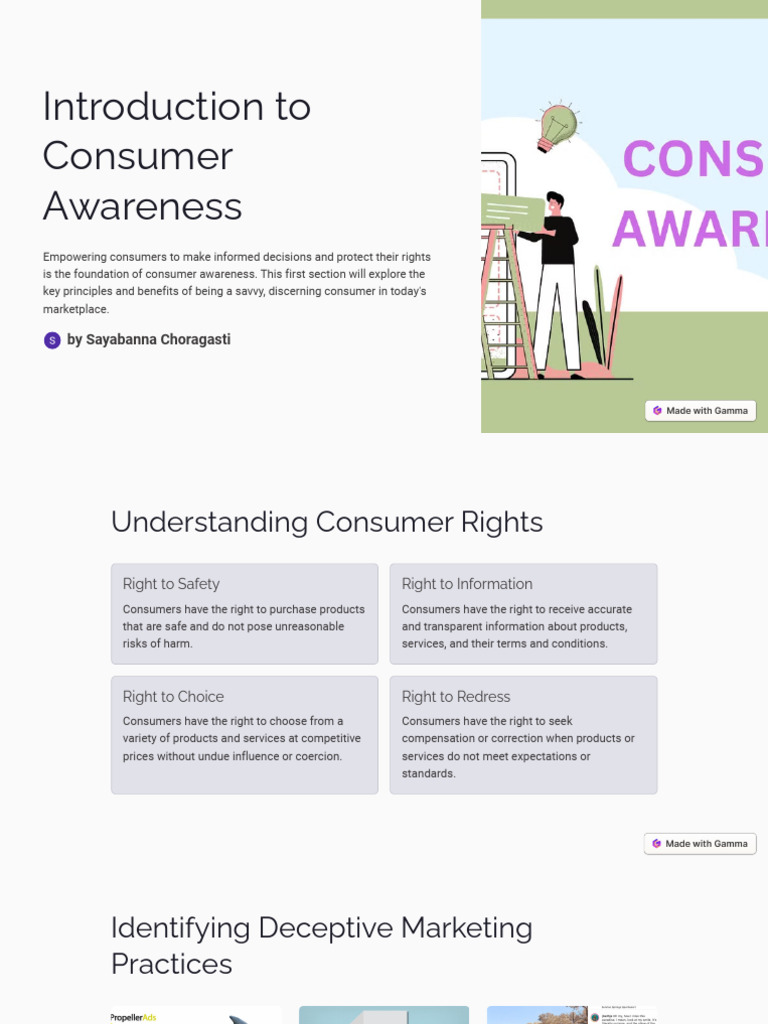 Introduction To Consumer Awareness | PDF | Phishing | False Advertising
