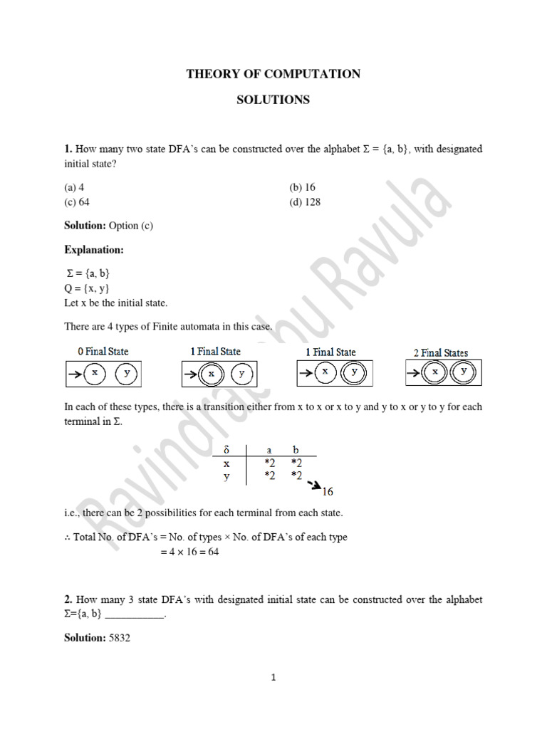 Solutions To Set 5 | Download Free PDF | Regular Expression | Metalogic