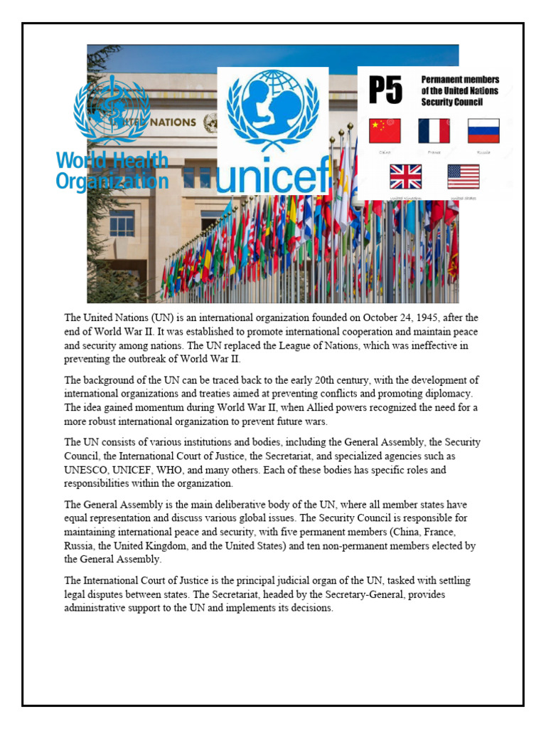 The United Nations | PDF | United Nations | International Relations