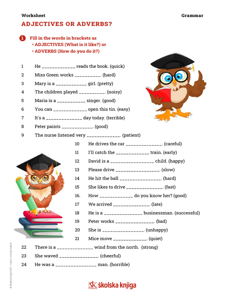 Adjective Or Adverb Pdf Semantic Units Language Mechanics