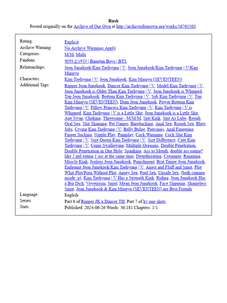 Rush | PDF | Mating | Intimate Relationships