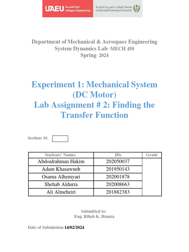 DC Motor Transfer Function Analysis | PDF | Electrical Network | Laplace Transform