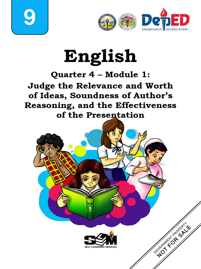 Grade 9 English Q4 Module 1 Overview | PDF | Reason | Relevance