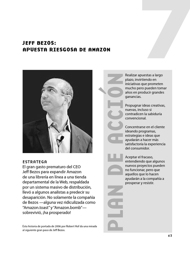 Caso JEFF BEZOS - La Apuesta Riesgoza de AMAZON - Unidad 2 - Tema 2 | PDF | Iniciativa ...