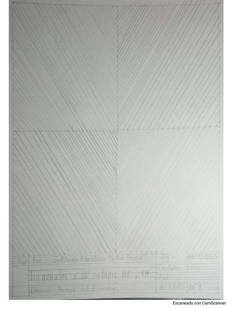 Diagonal A 60 Grados en Lápiz HB y 4 H | PDF