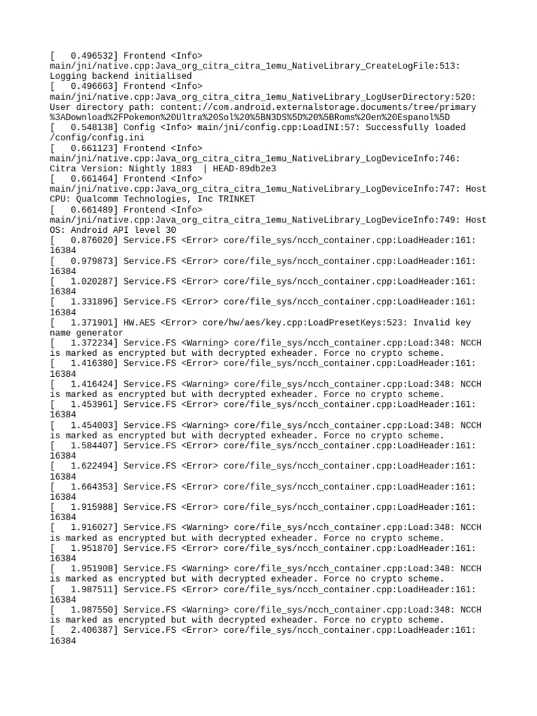 Citra Log - Txt.old | PDF | Encryption | Computer Engineering