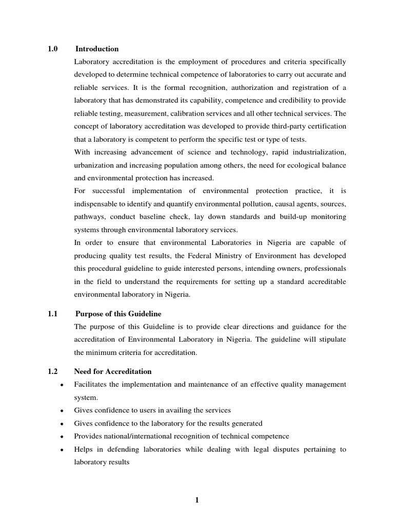 Procedural Guideline For Lab Accreditation2 | PDF | Laboratories ...