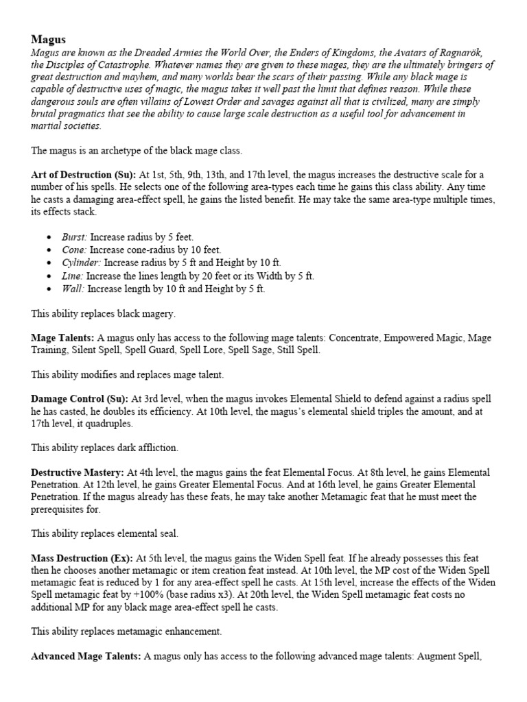 Magus | PDF | Magician (Fantasy)