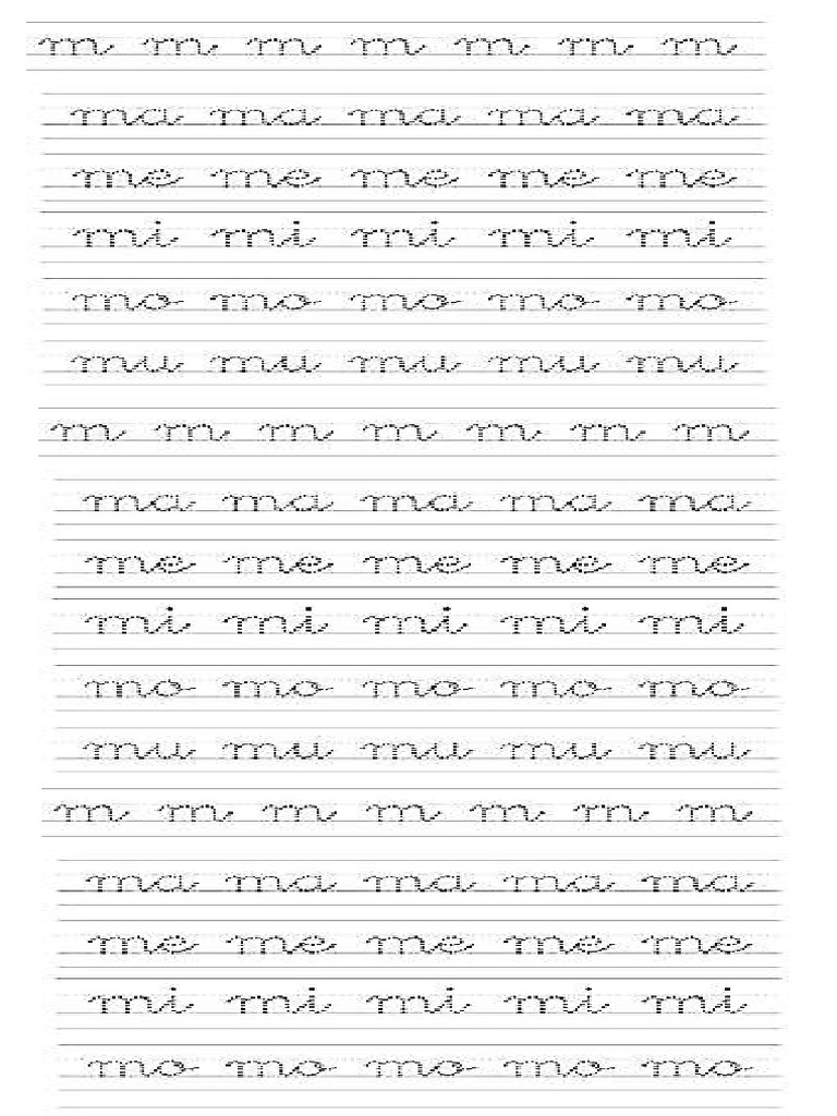 Caligrafía - M | PDF