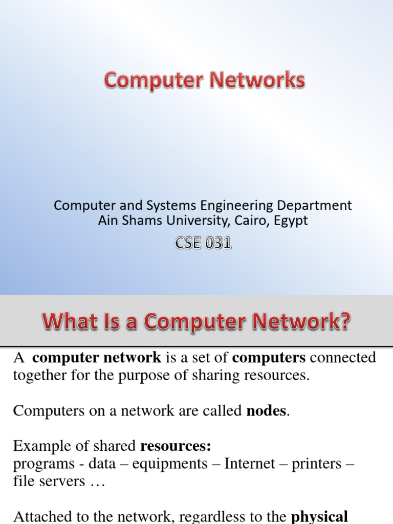 CSE031.Lecture 06.computer Networks | PDF | Computer Network | Network Switch
