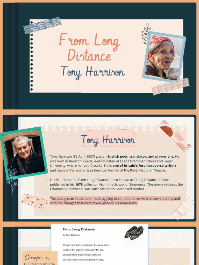 From Long Distance - Tony Harrison | PDF