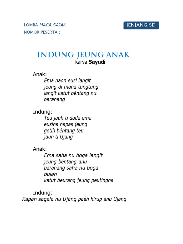 Lomba Maca Sajak | PDF