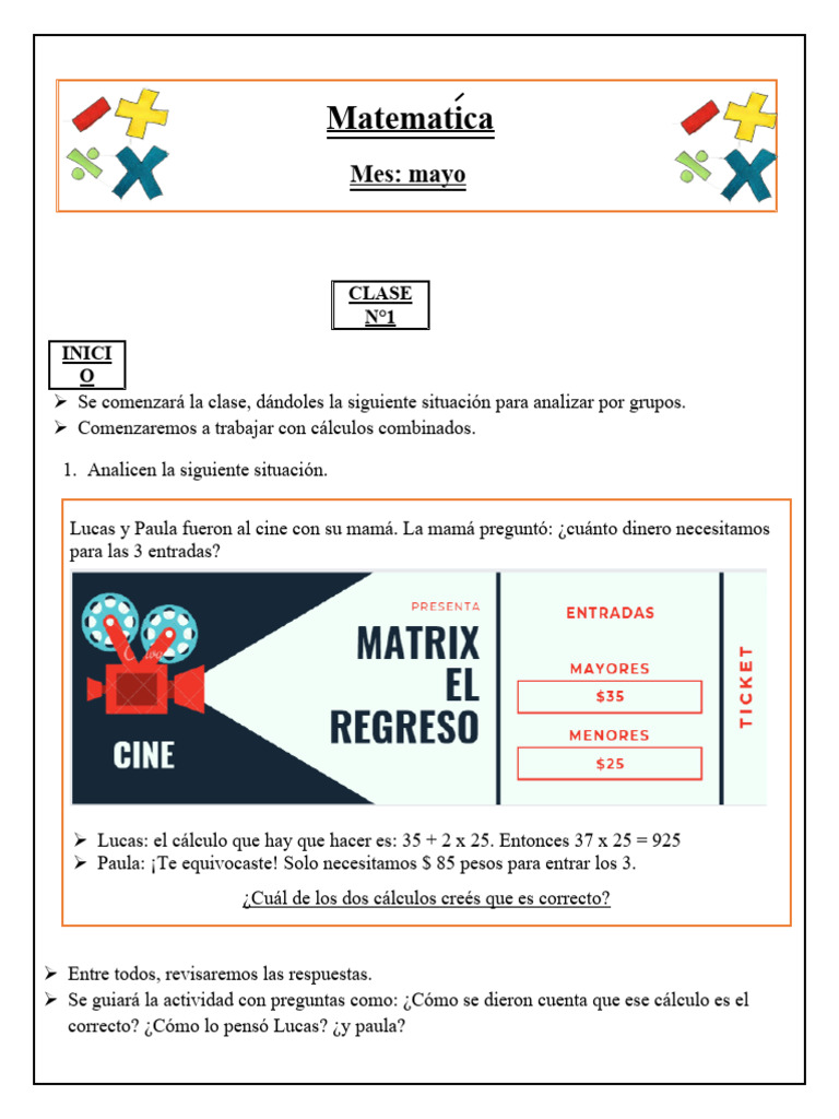Secuencia Didáctica: Medidas y Cálculos | PDF | Sintaxis (Lógica ...
