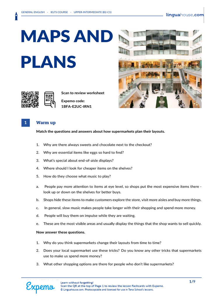 Maps and Plans | PDF | Verb | Supermarket