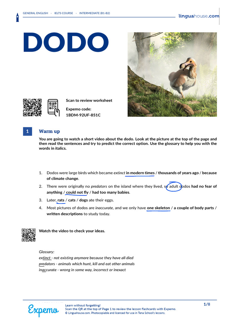Dodo | PDF | Reason | Extinction