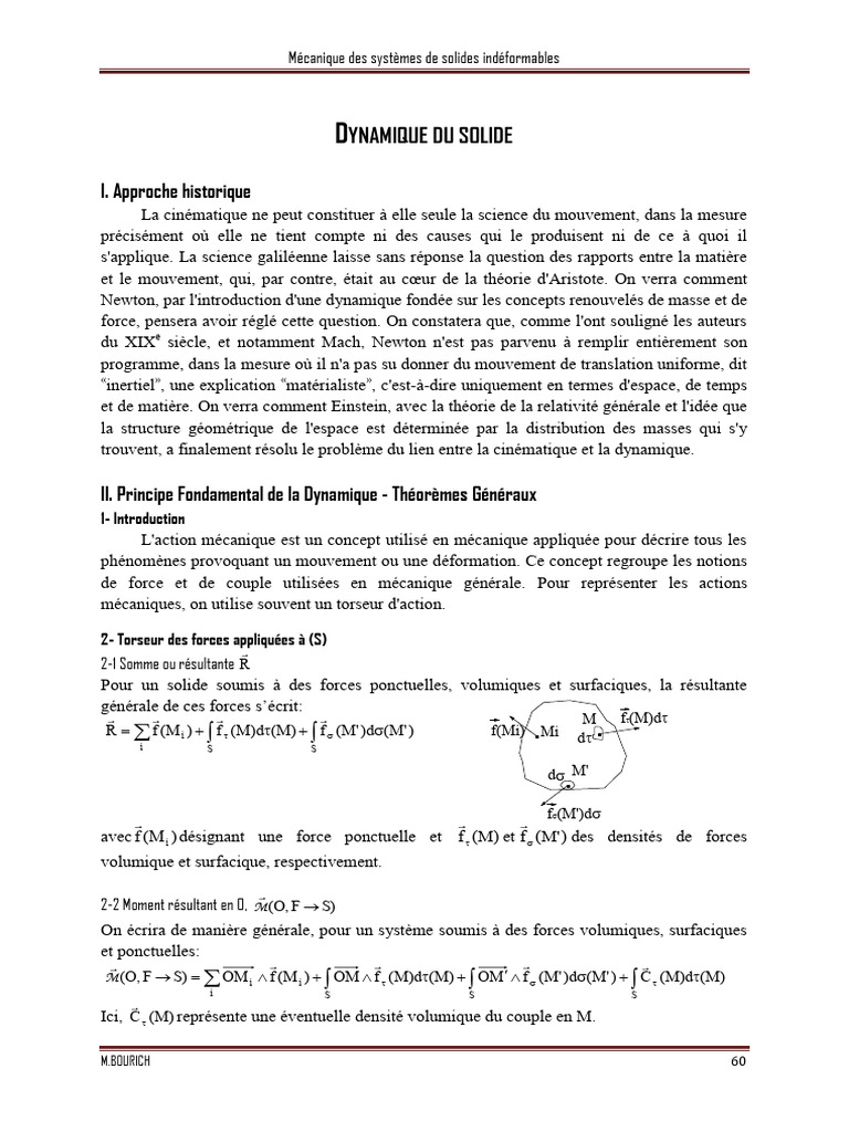 Cours Dynamique Solide | PDF