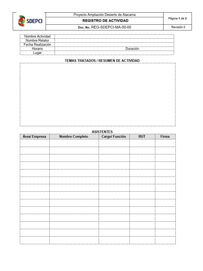 REG-SDEPCI-MA-04.0A Registro Actividad Informe Simulacro de Emergencia ...