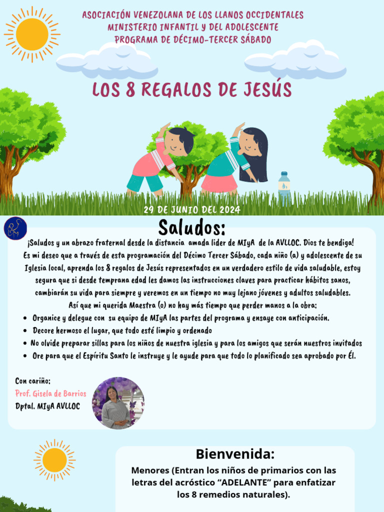 Programa de Decimo Tercer Sabado Junio | PDF | Religión y espiritualidad