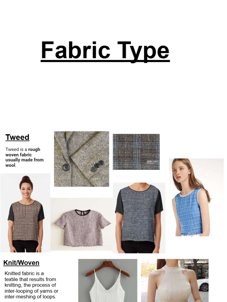 Types of Clothing Fabrics Explained | PDF | Science & Mathematics ...
