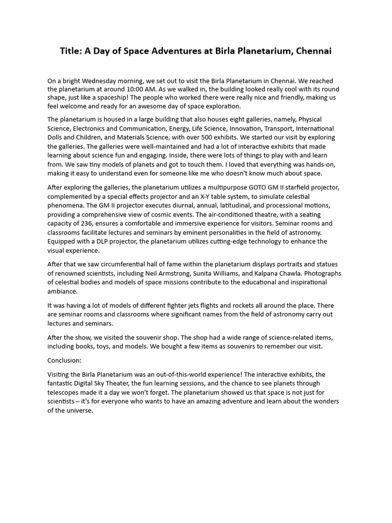 Birla Planetarium | PDF